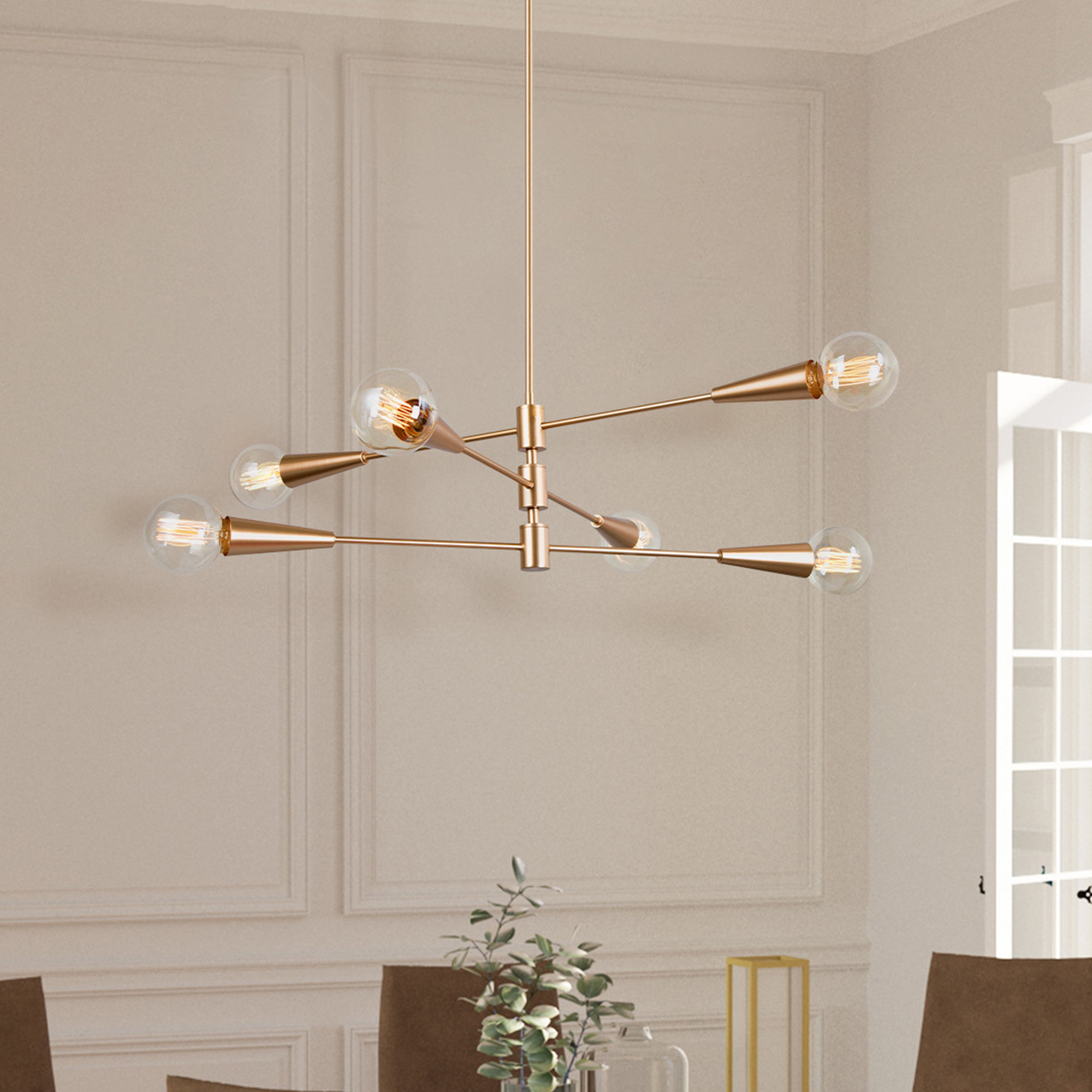 Corrigan Studio® Adalgiso 6 - Light Modern Linear Chandelier | Wayfair