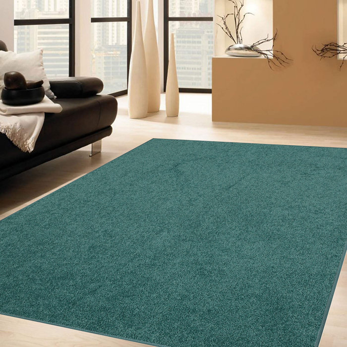 Latitude Run® Performance Teal Rug | Wayfair