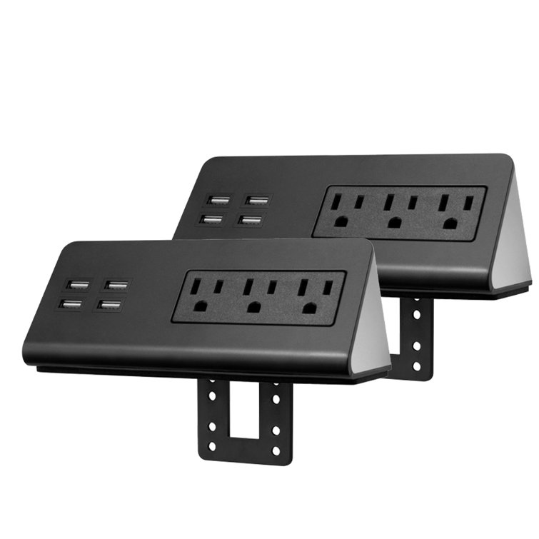 GDL Two Desk Edge Mount Power Outlets With Usb Charge Ports & Reviews ...