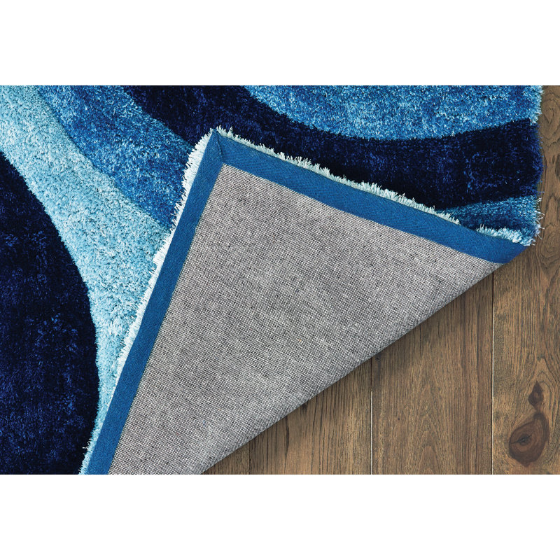 Wrought Studio Fitts Sea Blue Rug & Reviews | Wayfair