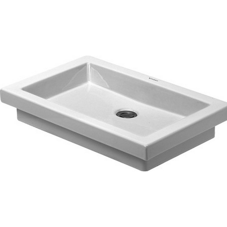 Duravit 2Nd Floor 16.375'' White Ceramic Rectangular Vessel Bathroom ...