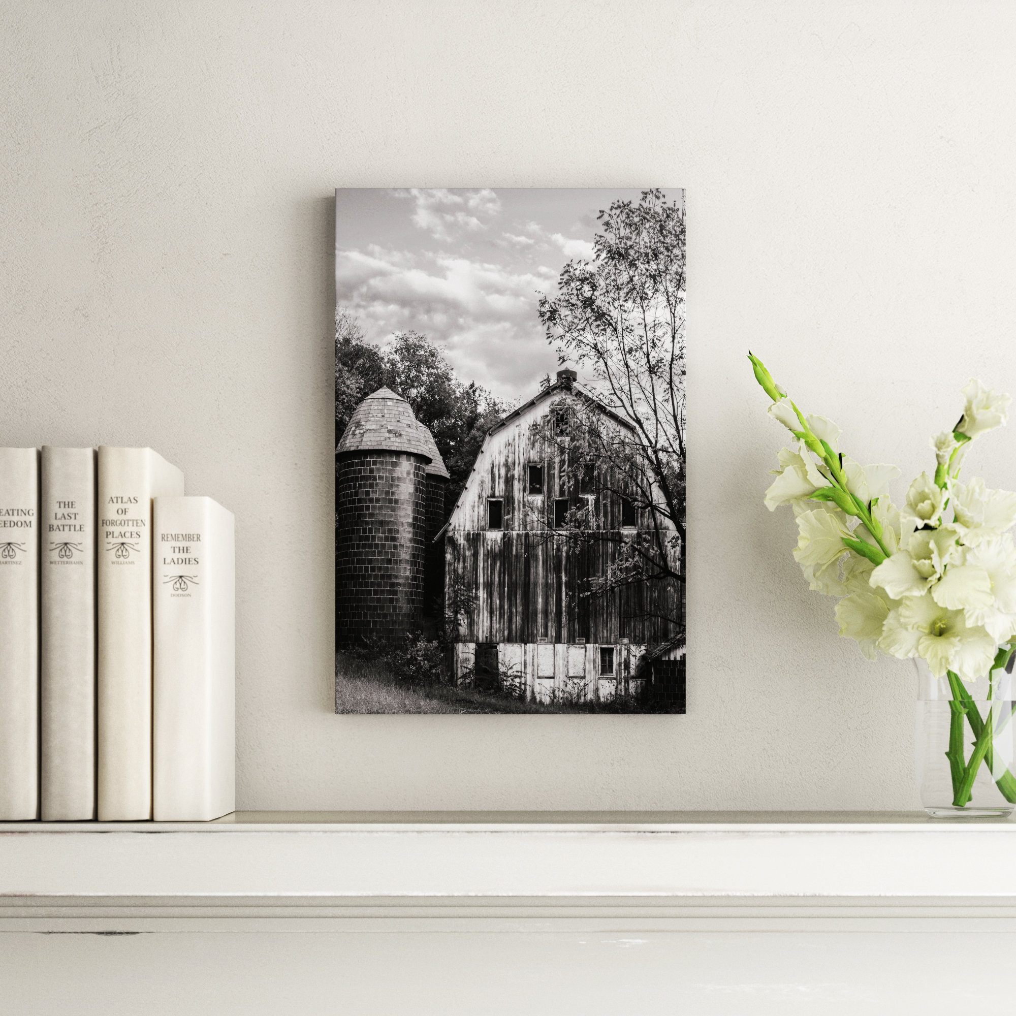 Laurel Foundry Modern Farmhouse Black And White Rustic Farm - Wrapped ...