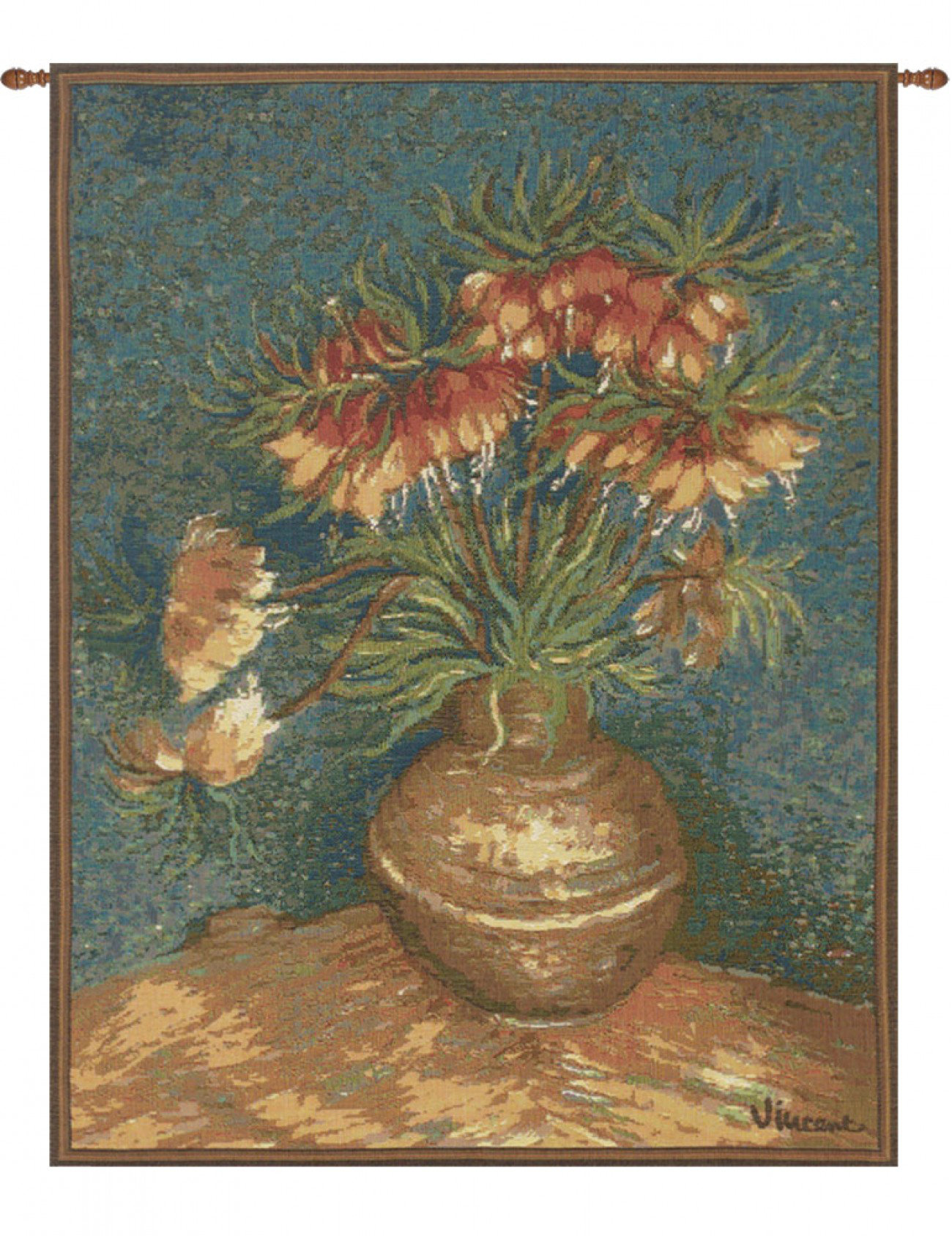 Charlton Home® Van Gogh Lilies European Tapestry | Wayfair