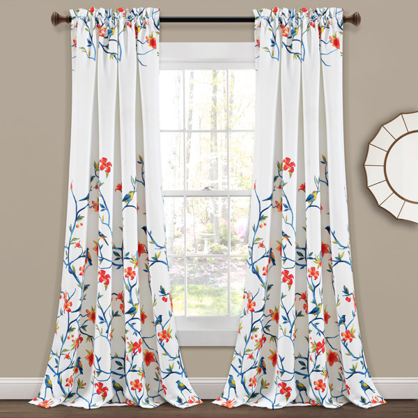 Red-pattern-curtains | Wayfair
