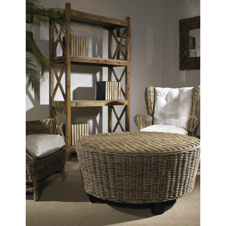 Rosecliff Heights Clive 42'' Wide Round Cocktail Ottoman & Reviews ...