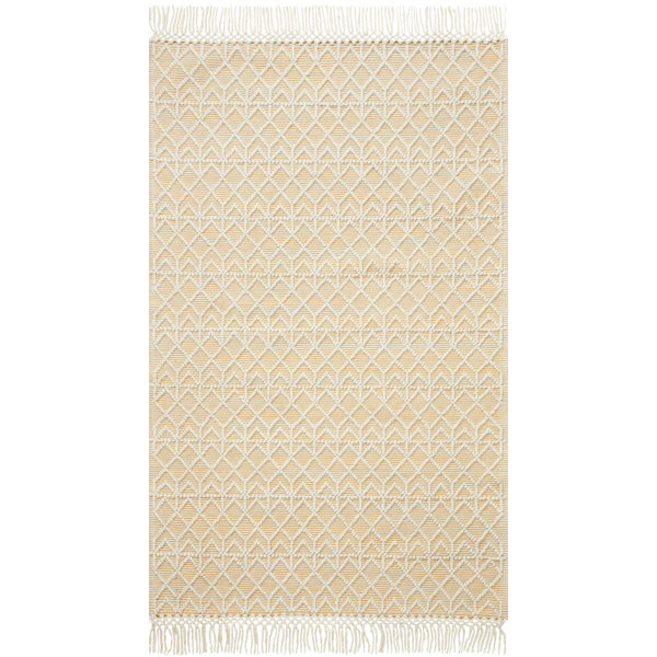 Union Rustic Gault Handmade Flatweave Cotton Beige Rug | Wayfair