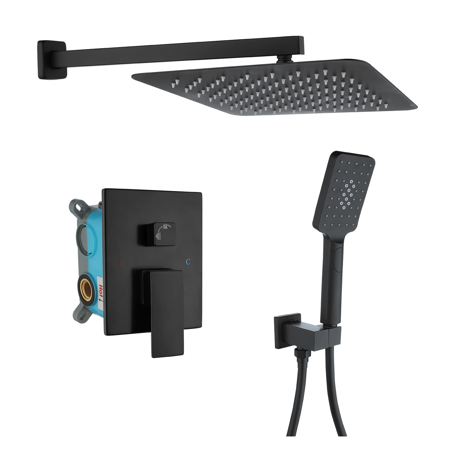 Rainlex Pressure Balanced Complete Shower System with Rough-in Valve ...