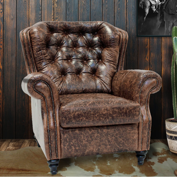 Bloomsbury Market Mahopac Leather Club Chair | Wayfair