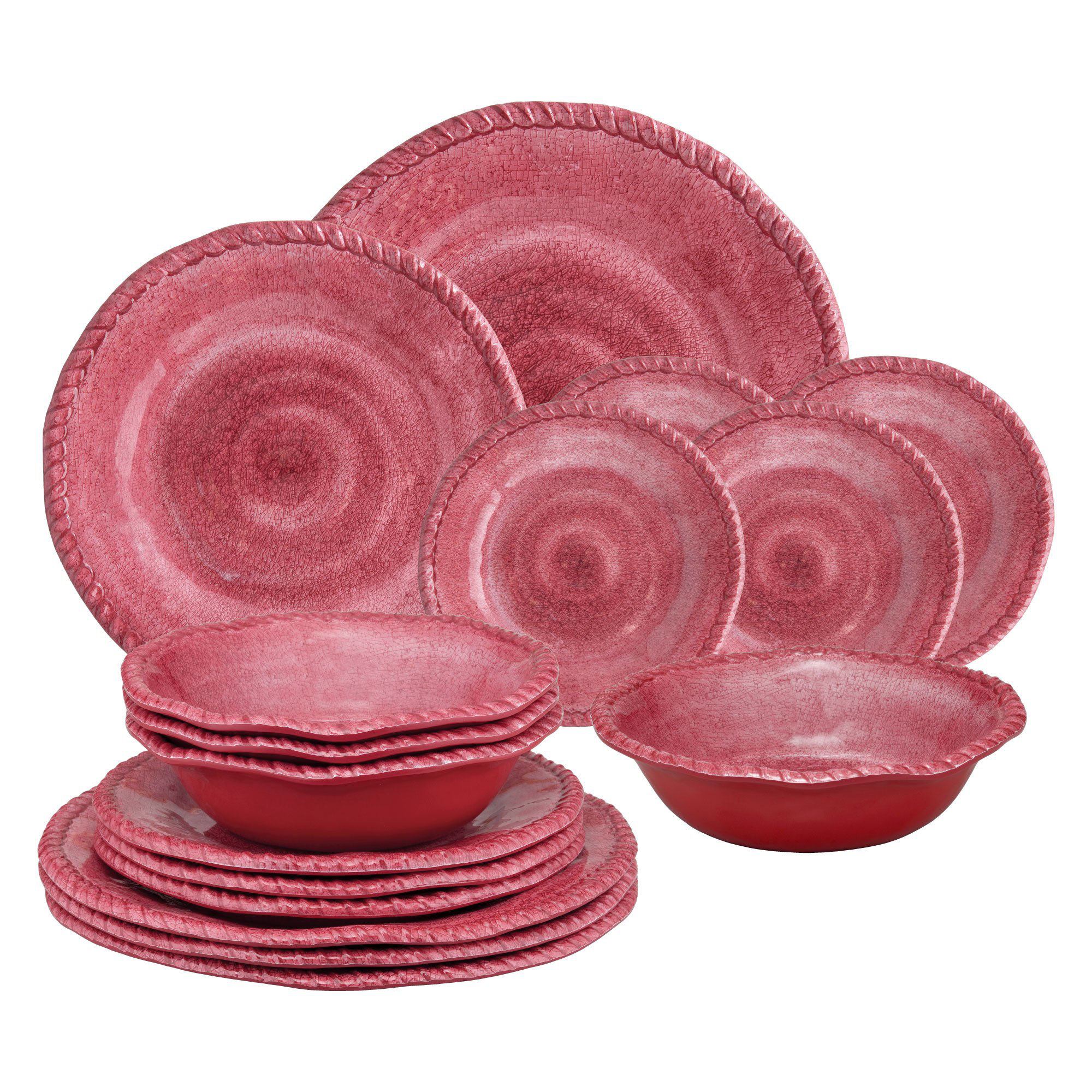 Rosalind Wheeler Assaria 16 Piece Melamine Dinnerware Set, Service for ...