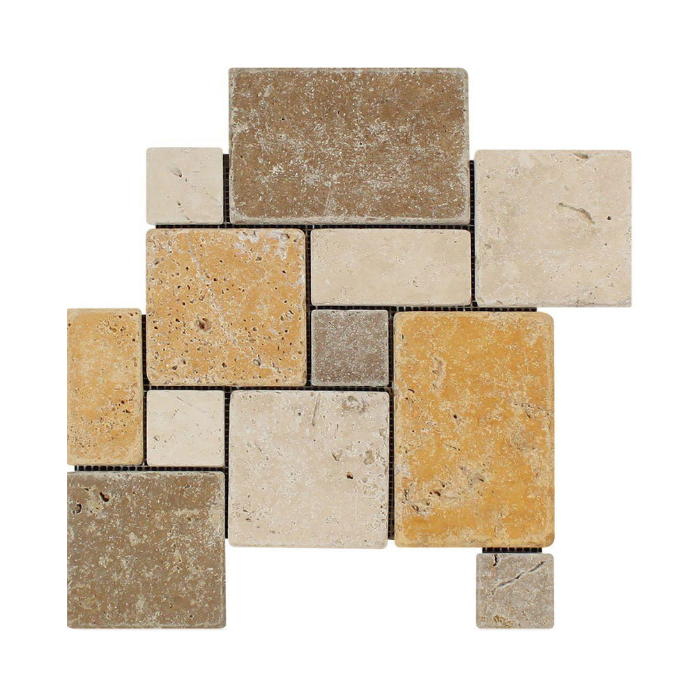 Stone & Tile Shoppe, Inc. Travertine Versailles Mosaic Wall & Floor ...