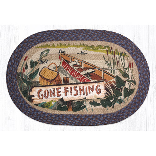 EarthRugs Gone Fishing Printed Area Rug & Reviews | Wayfair