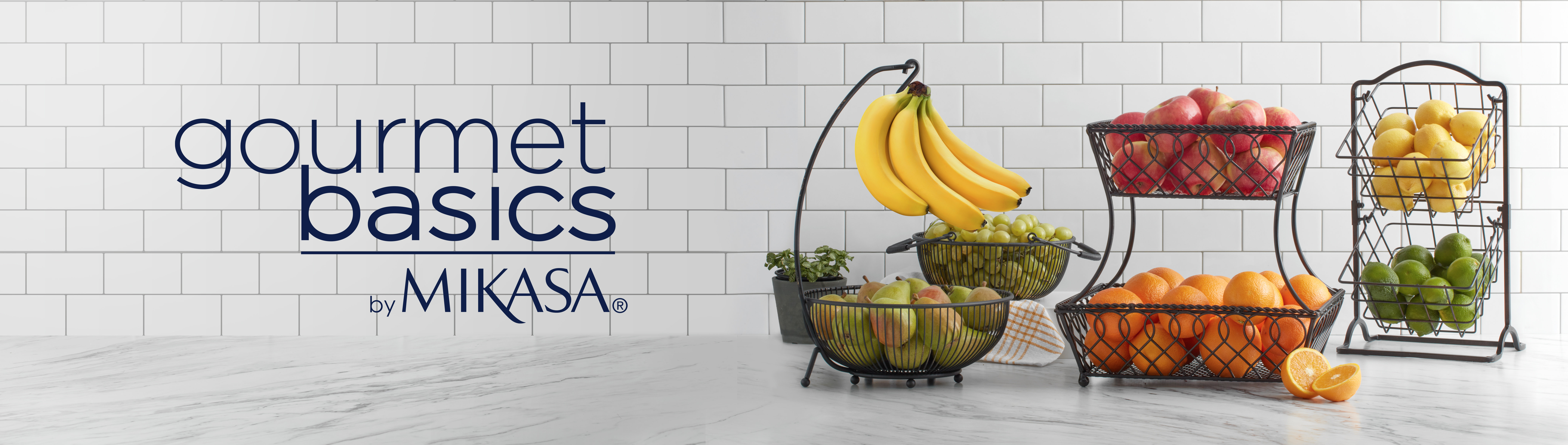 Gourmet Basics by Mikasa Loop and Lattice 2 Tier Divided 1 fl oz. Fruit ...