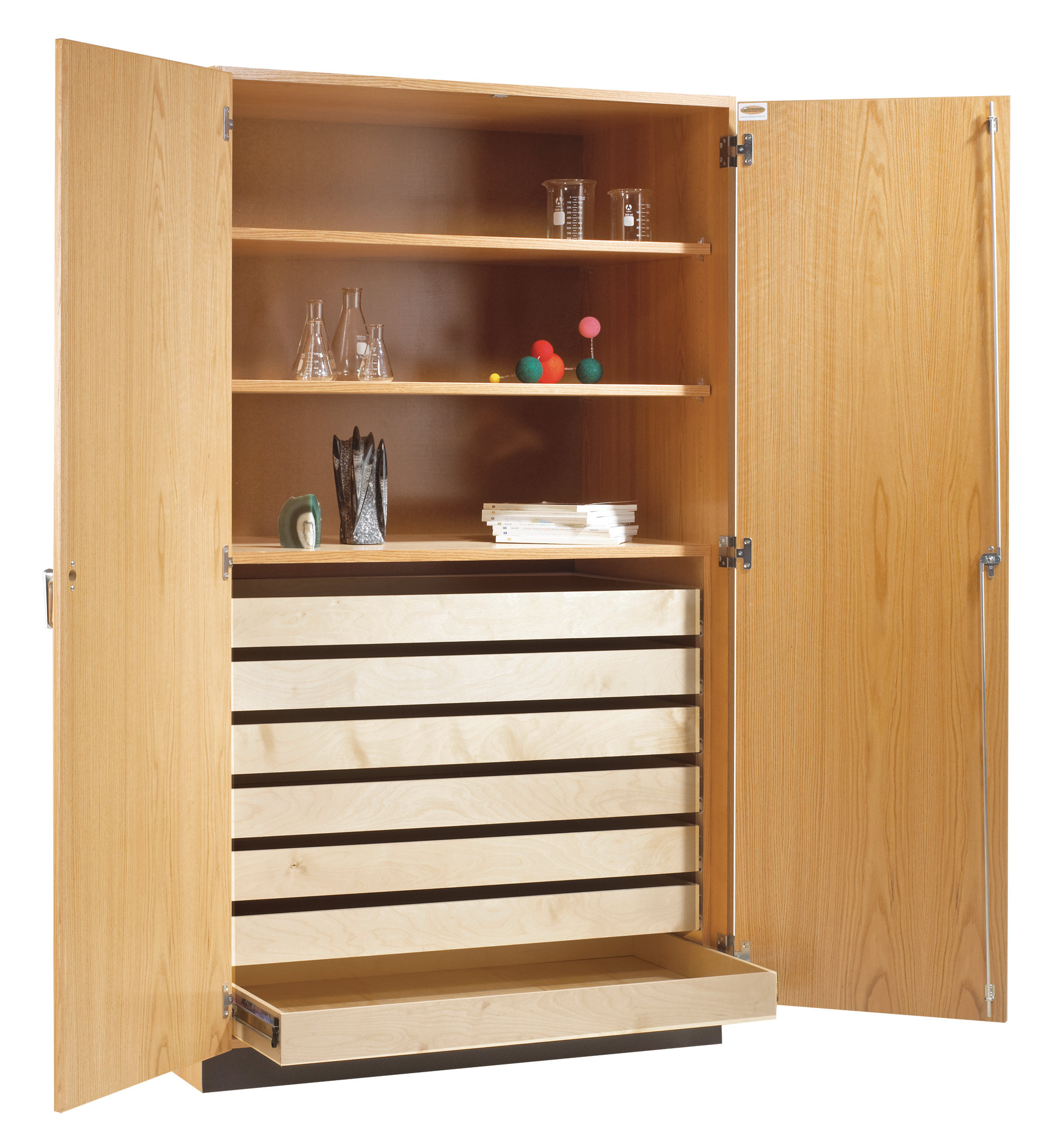 Diversified Woodcrafts Rock And Paper 7 Compartment Classroom Cabinet ...