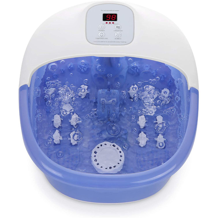 Maxkare Foot Spabath Massager With 14 Massage Rollers And Heat Bubbles
