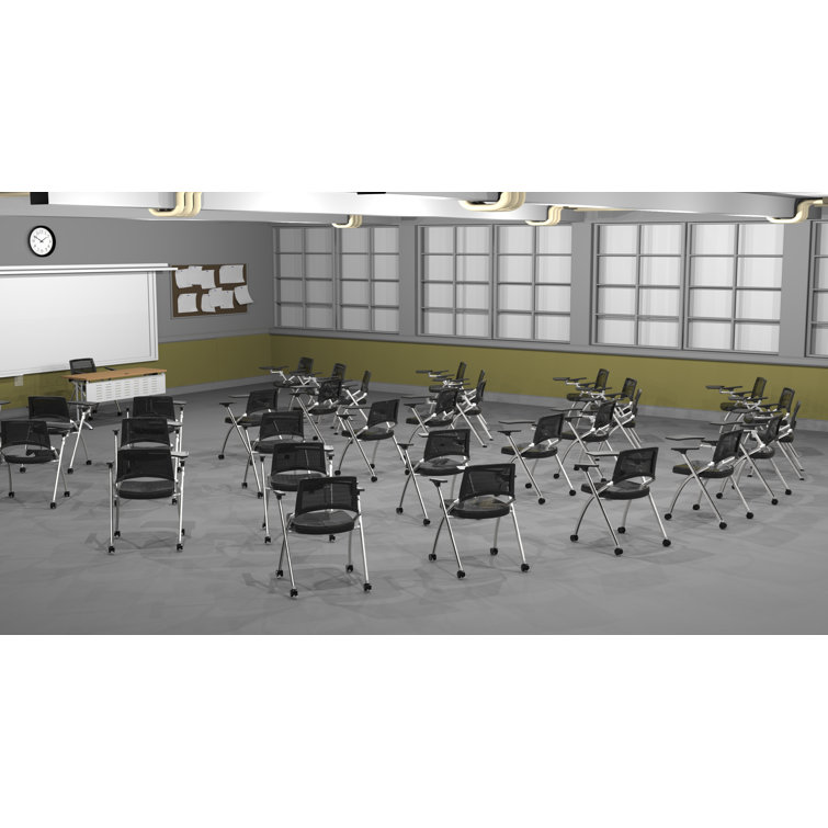 Team Tables Classroom Training Table and Chair Set with Modesty Panel ...