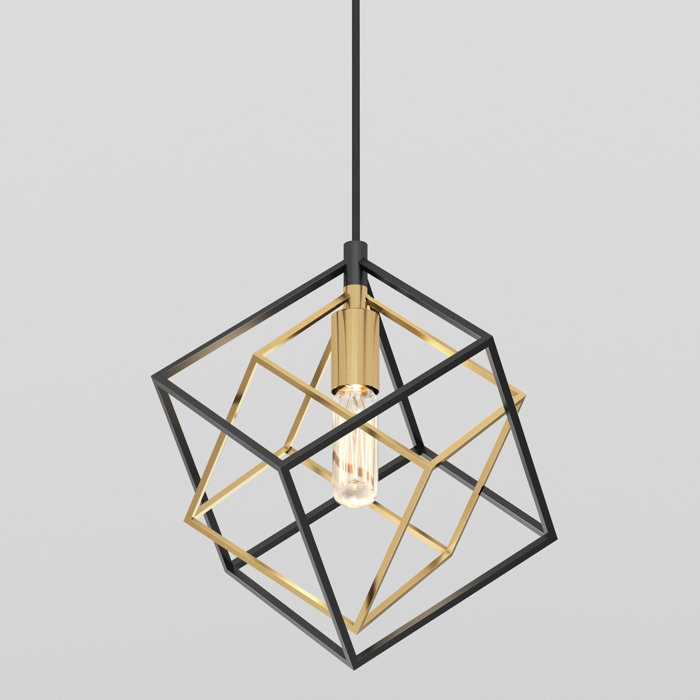17 Stories Tongai 1 - Light Square Geometric Pendant | Wayfair