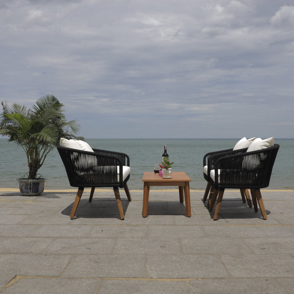 Corrigan Studio Robson 4 Piece Sofa Seating Group with Cushions ...