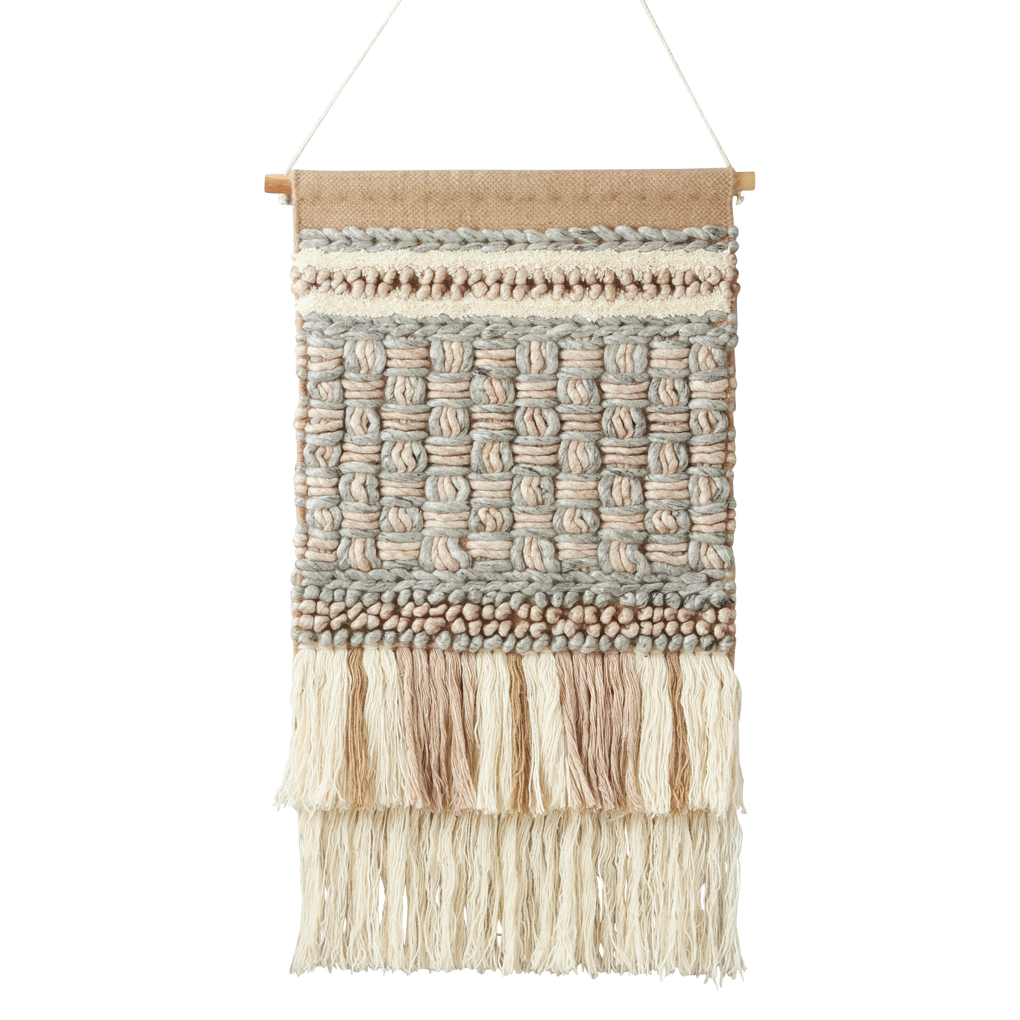 Saro Wool Textured Design Wall Hanging | Wayfair
