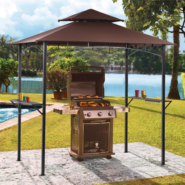 FDW Grill Gazebo 8'X 5' Barbecue Canopy BBQ Gazebo Canopy Tent W/Air ...