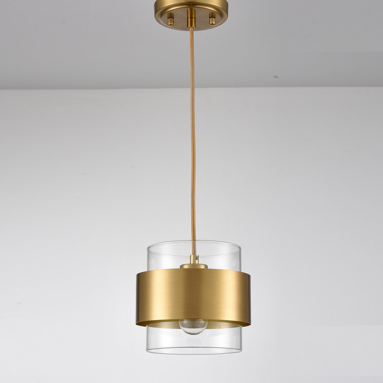 Mercer41 Mini Glass Cylinder Pendant Light | Wayfair