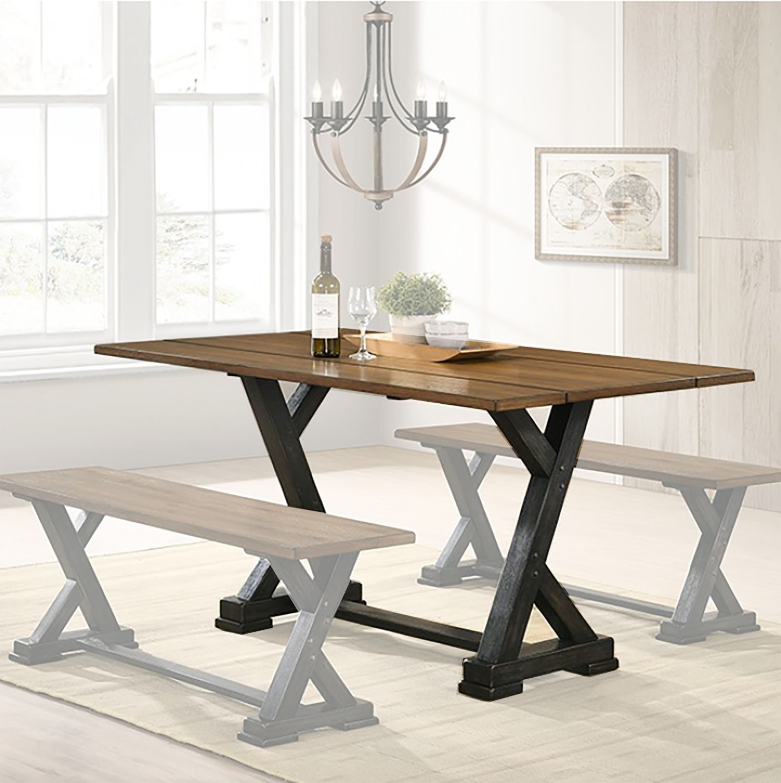 AndrewHomeStudio Hibees Counter Height Trestle Dining Table | Wayfair