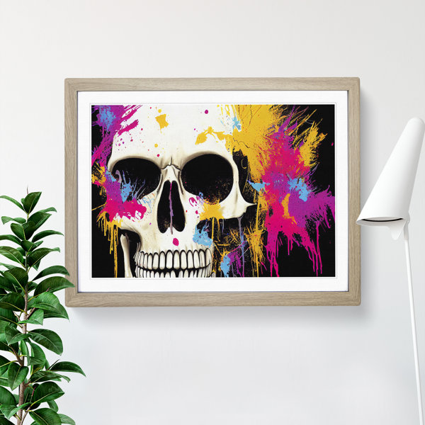Maturi Skull Paint Splatter Vol.1 Abstract | Wayfair.co.uk