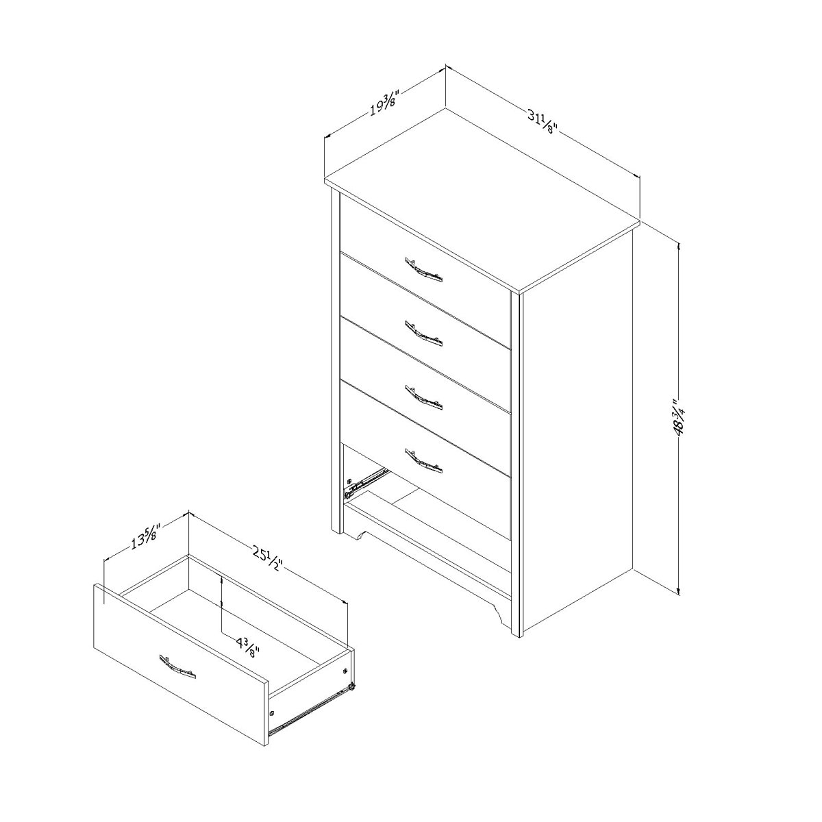 South Shore Fusion 5 Drawer 31.25'' W Chest & Reviews | Wayfair