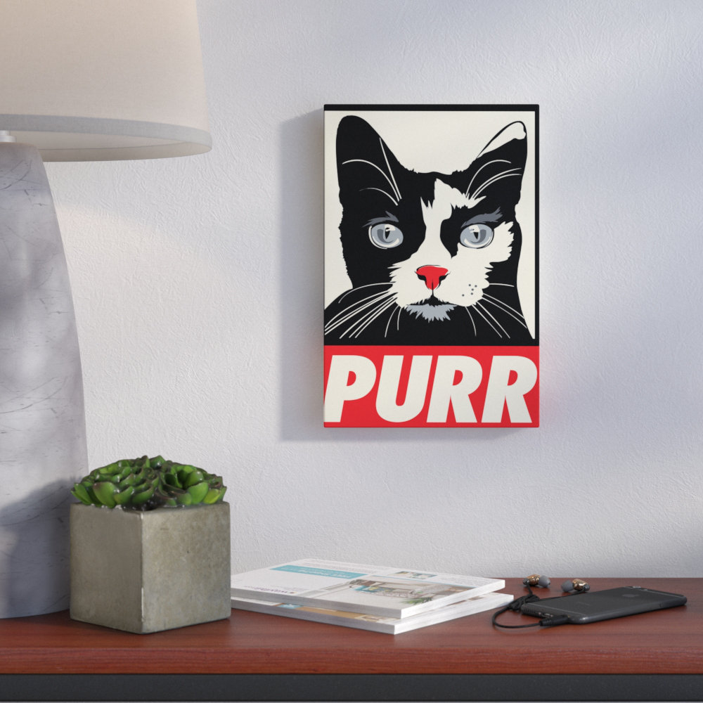 Wrought Studio Purr Propaganda by Rachel Rcaldwell - Print on Canvas ...