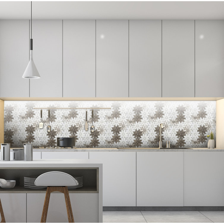 Mango Tile 10" x 12" Marble Novelty Mosaic Wall & Floor Tile & Reviews ...