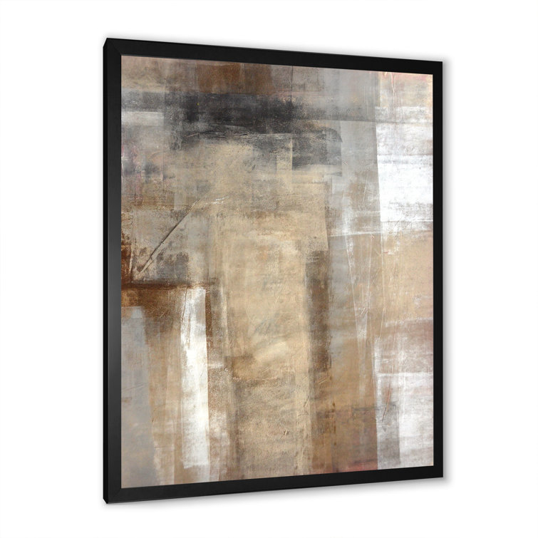 17 Stories Brown Meets Beige Abstract Art Brown Meets Beige Abstract ...
