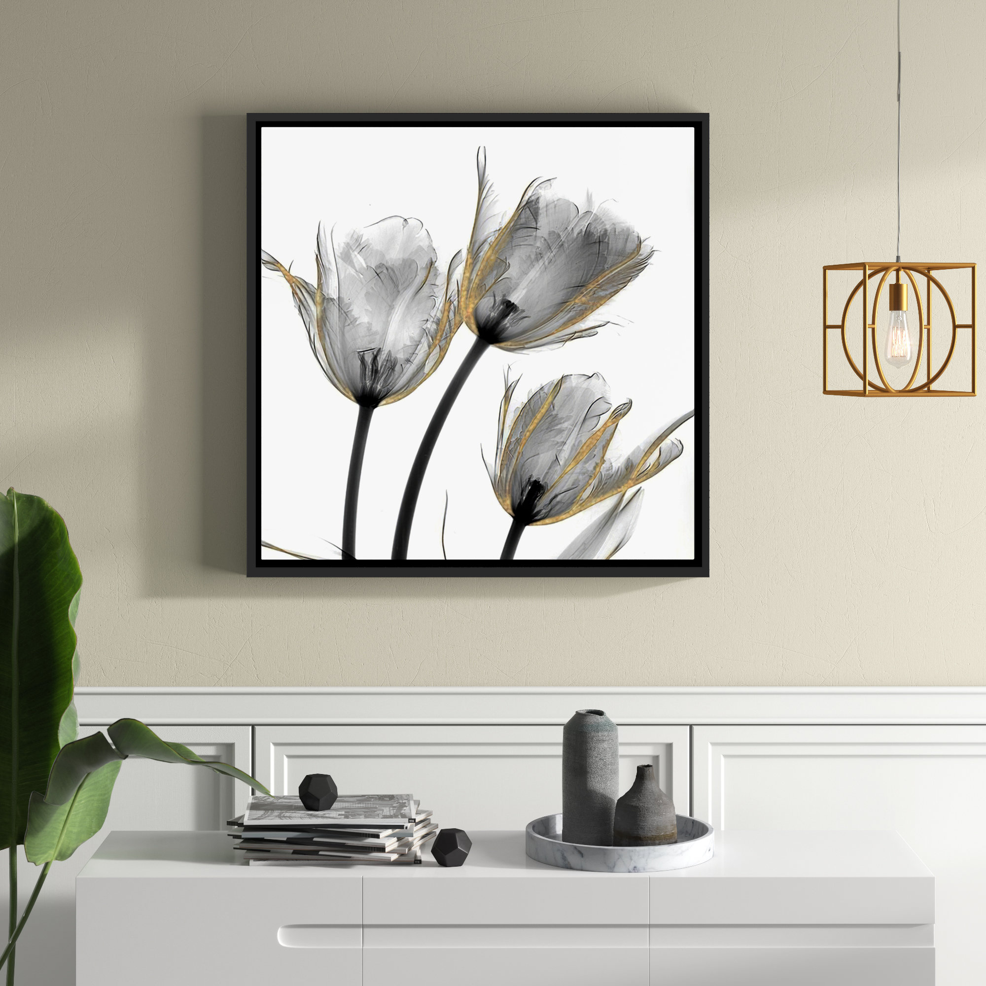 Wade Logan® Gold Embellished Tulips 2 by Albert Koetsier - Painting on ...