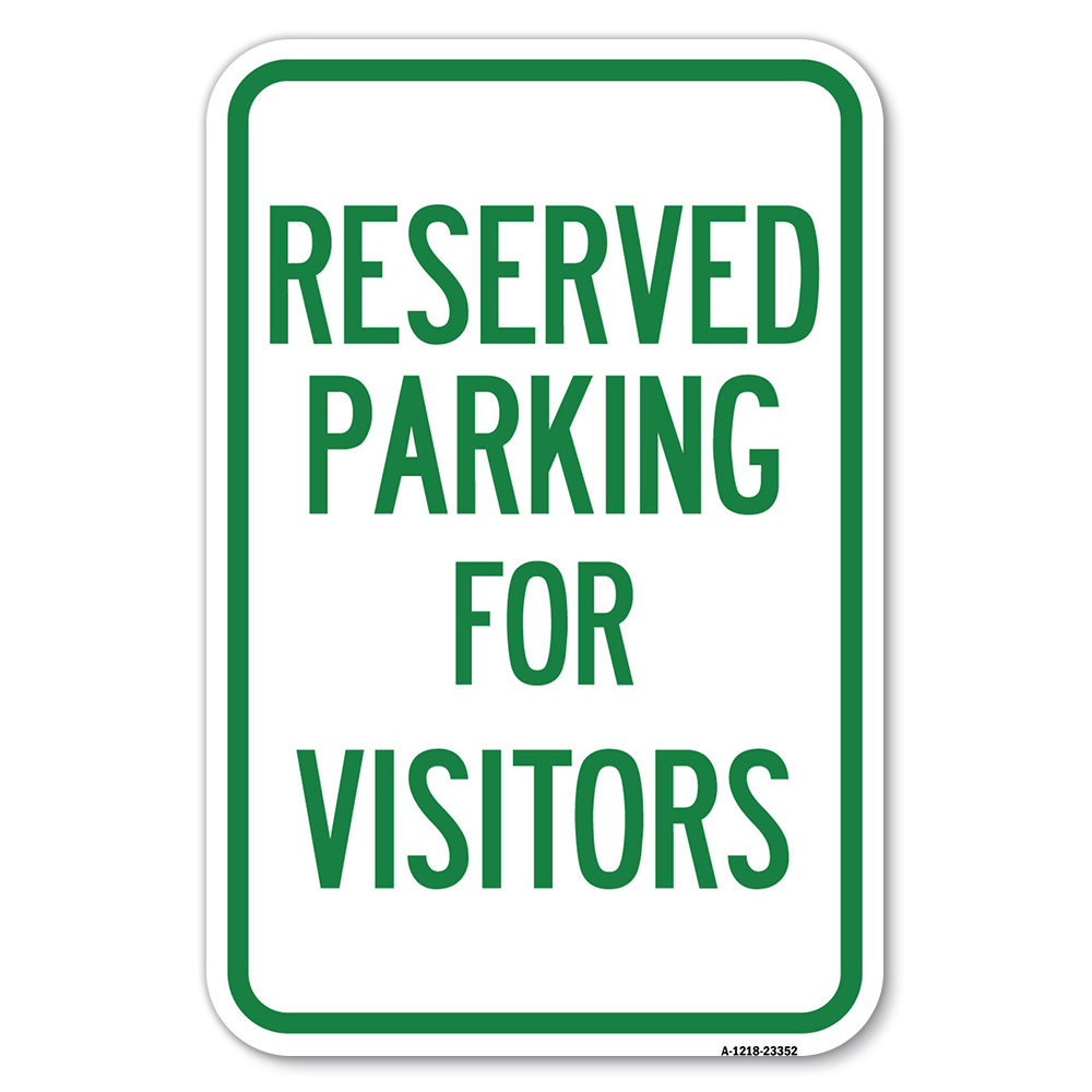SignMission Parking Space Reserved Sign Parking Reserved For Visitors ...