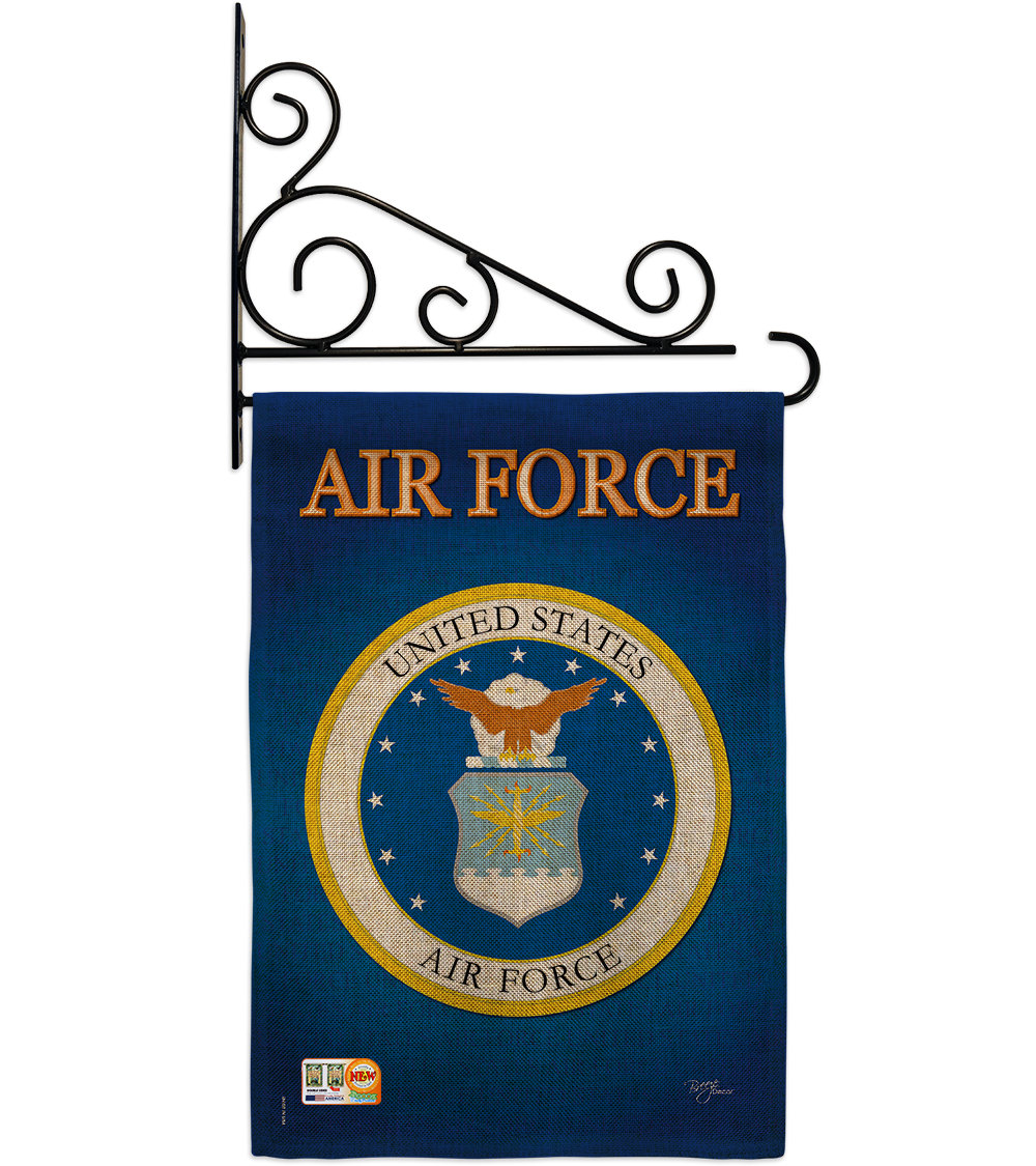 Breeze Decor Air Force 2-Sided Polyester 19 x 13 in. Flag Set | Wayfair