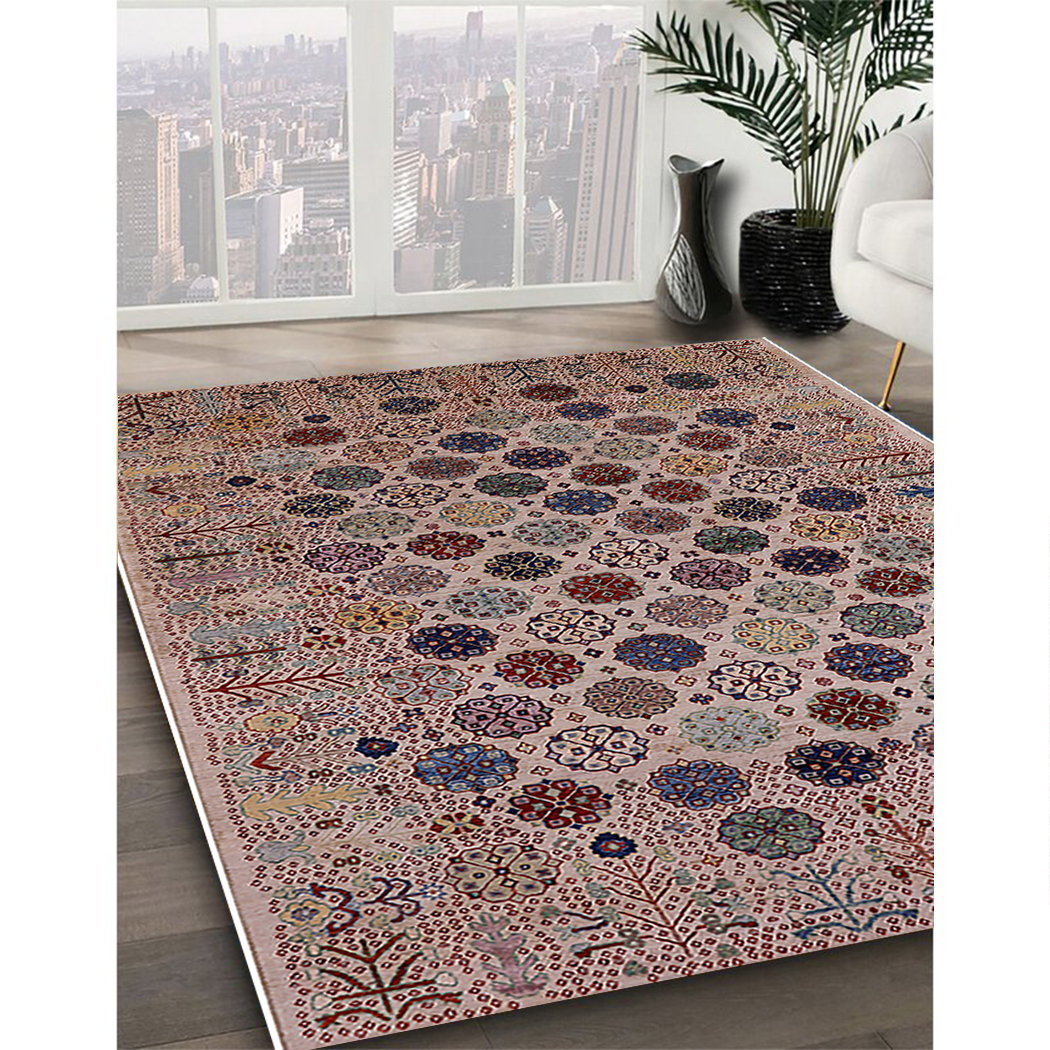 Bungalow Rose Mcclyde Machine Woven Pink/Red/Blue Rug | Wayfair