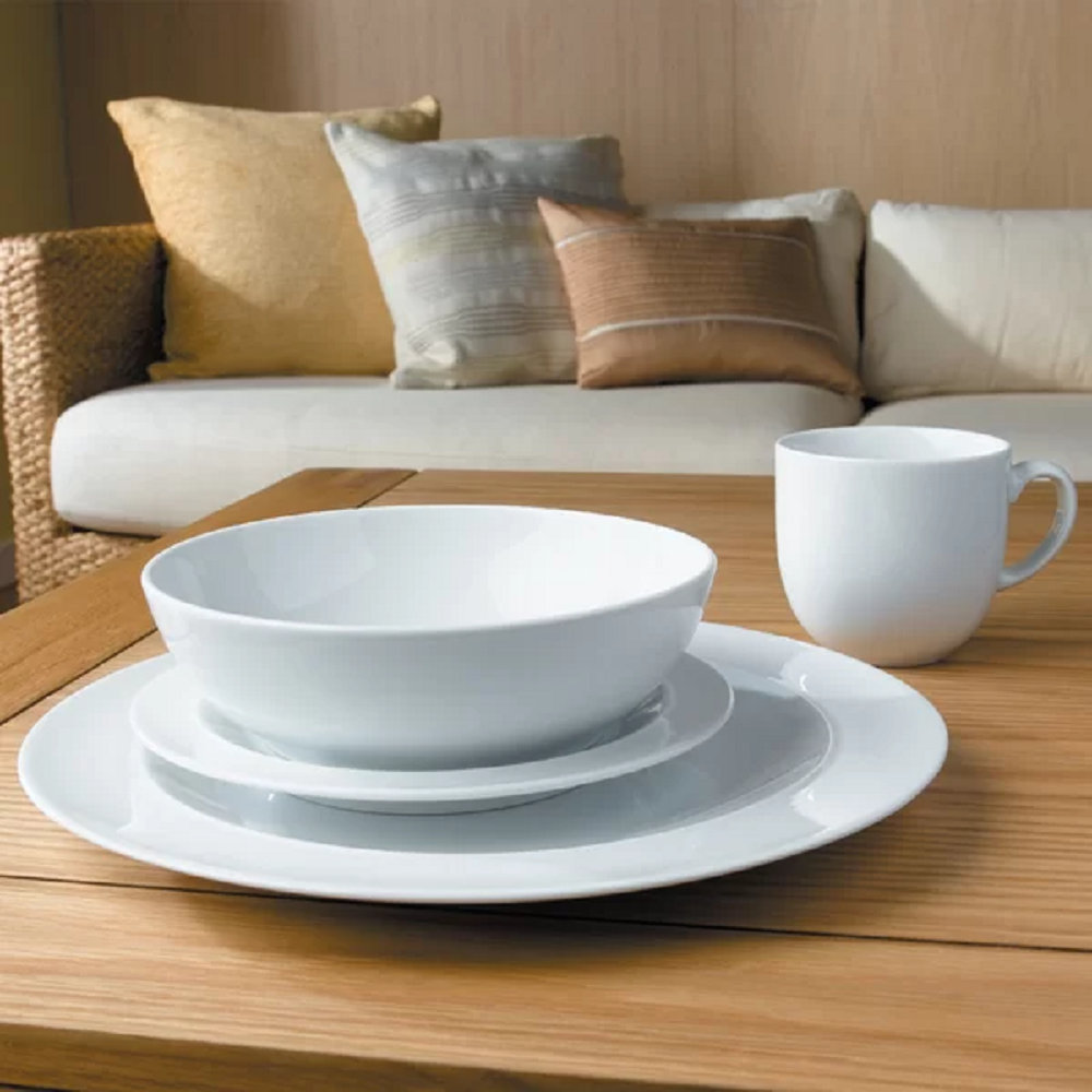Denby White By Denby Porcelain China Dinnerware - Set of 4 | Wayfair