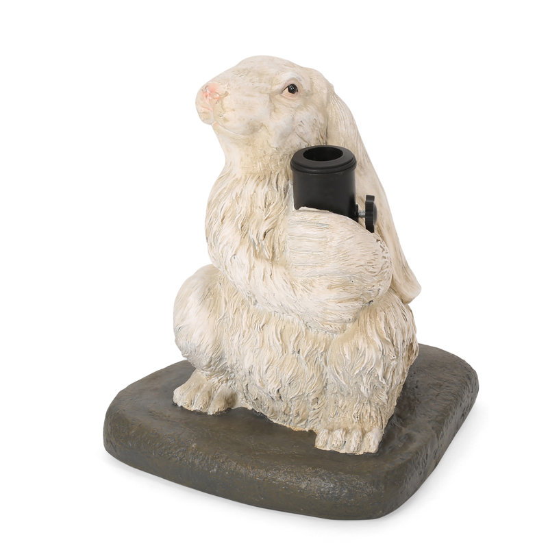 Rosalind Wheeler Ventura Rabbit Concrete and Metal Free Standing ...