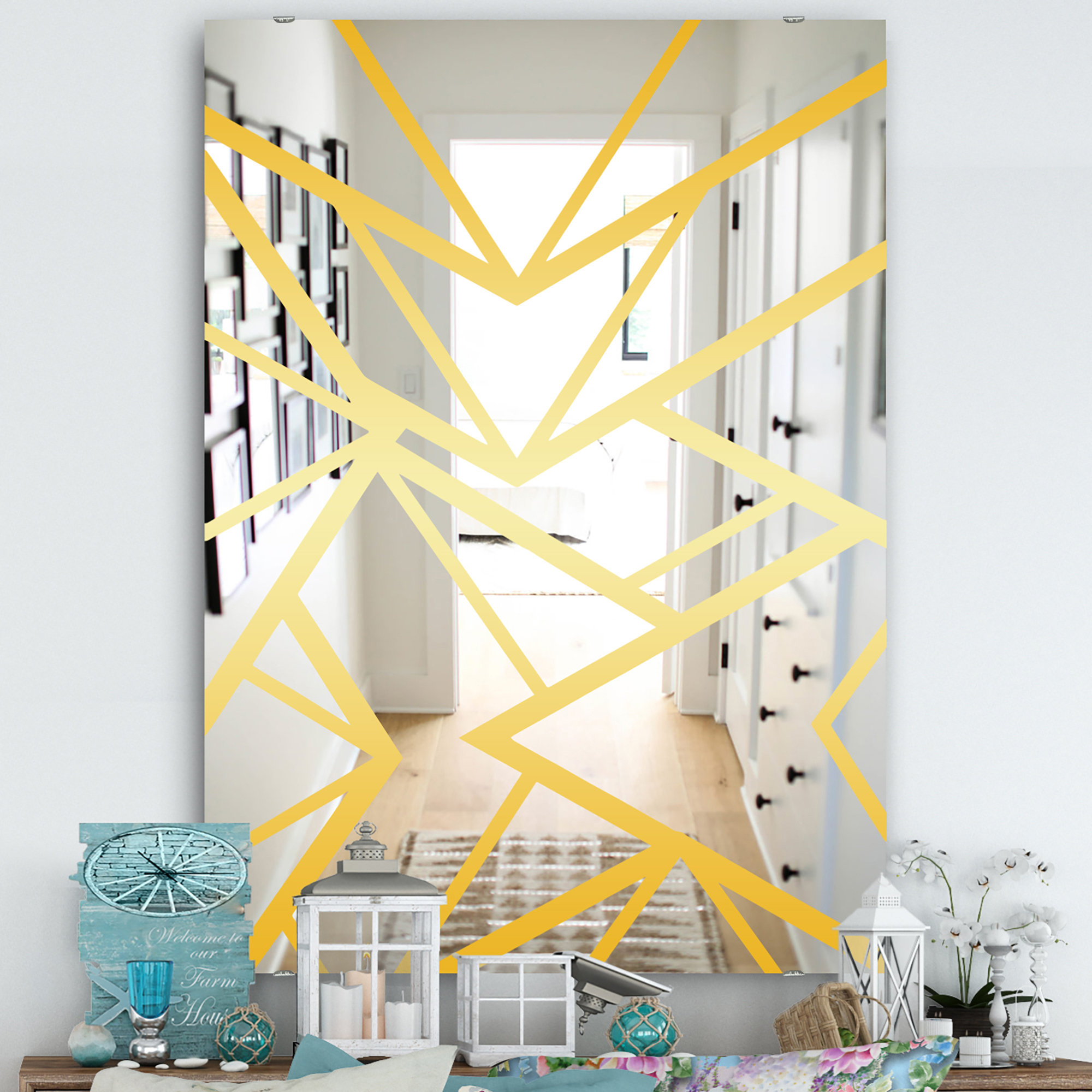 East Urban Home Capital Gold Essential 27 - Glam Mirror - Decorative ...