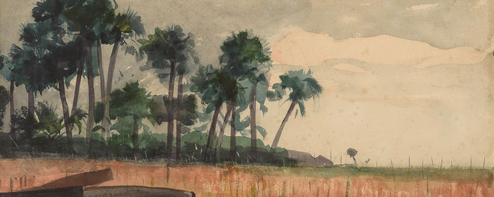 Bayou Breeze Palm Trees by Winslow Homer - Unframed Painting | Wayfair