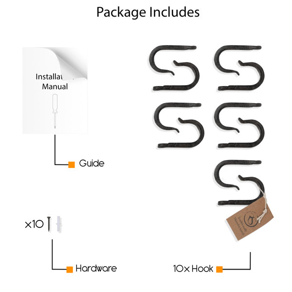 Rustic State 1'' Wide Wall Hook in Black | Wayfair