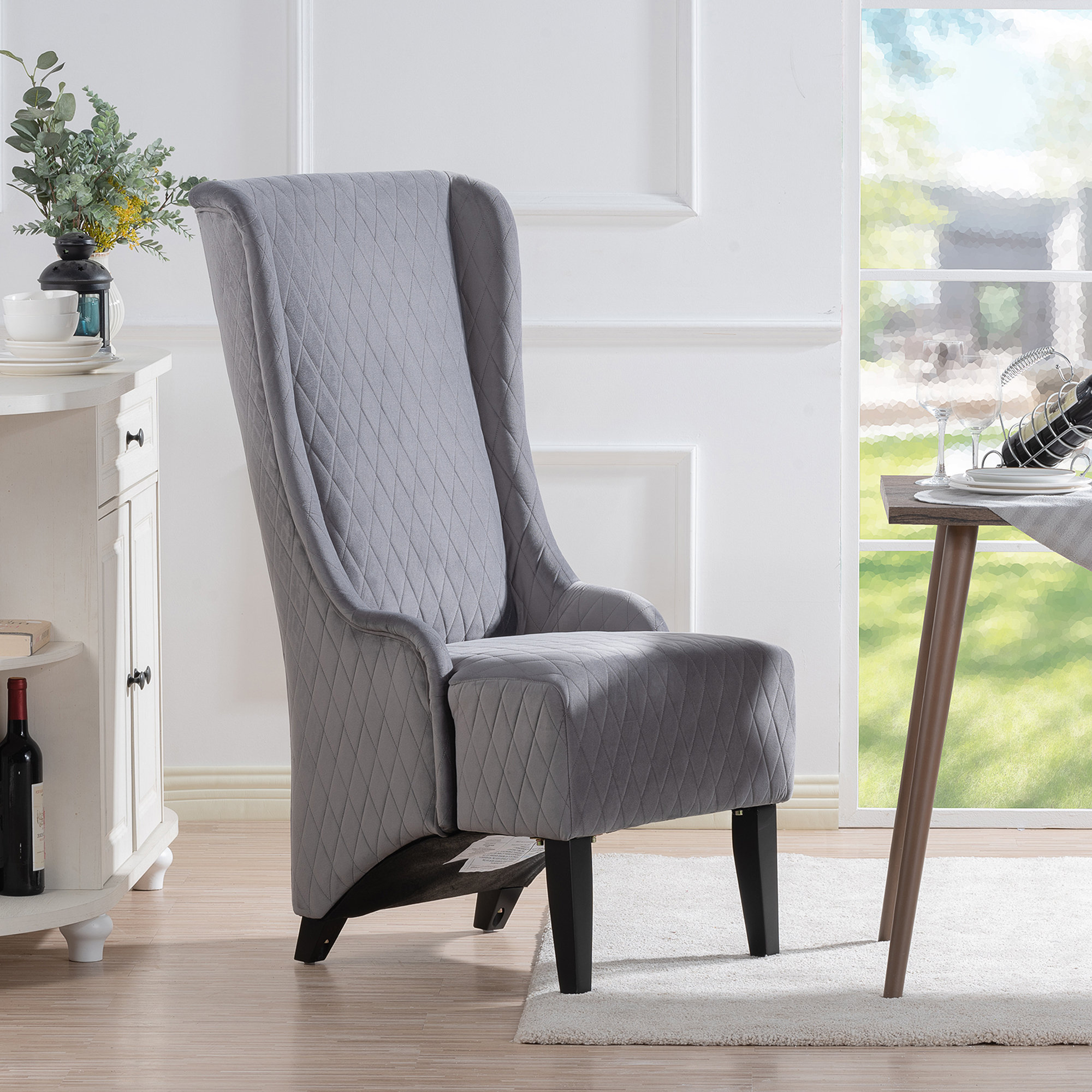 House of Hampton® 23.03" Wide Wing Back Chair , Upholstered High Back ...