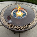 Ebern Designs Sorrels 23'' H x 48'' W Aluminum Propane Outdoor Fire Pit ...
