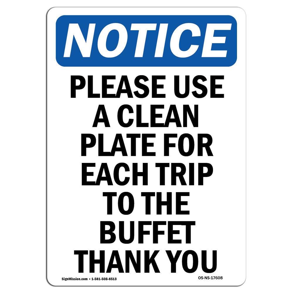 SignMission Please Use a Clean Plate for Each Sign | Wayfair