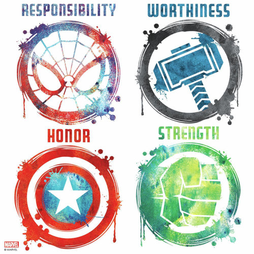 Room Mates Marvel Icons Peel and Stick Wall Decal & Reviews | Wayfair
