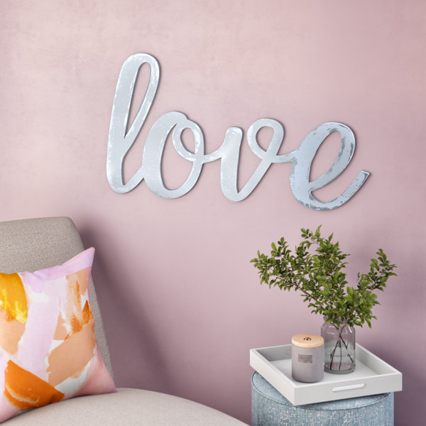 Ivy Bronx Huge Cursive Word 'Love' Wall Décor & Reviews | Wayfair