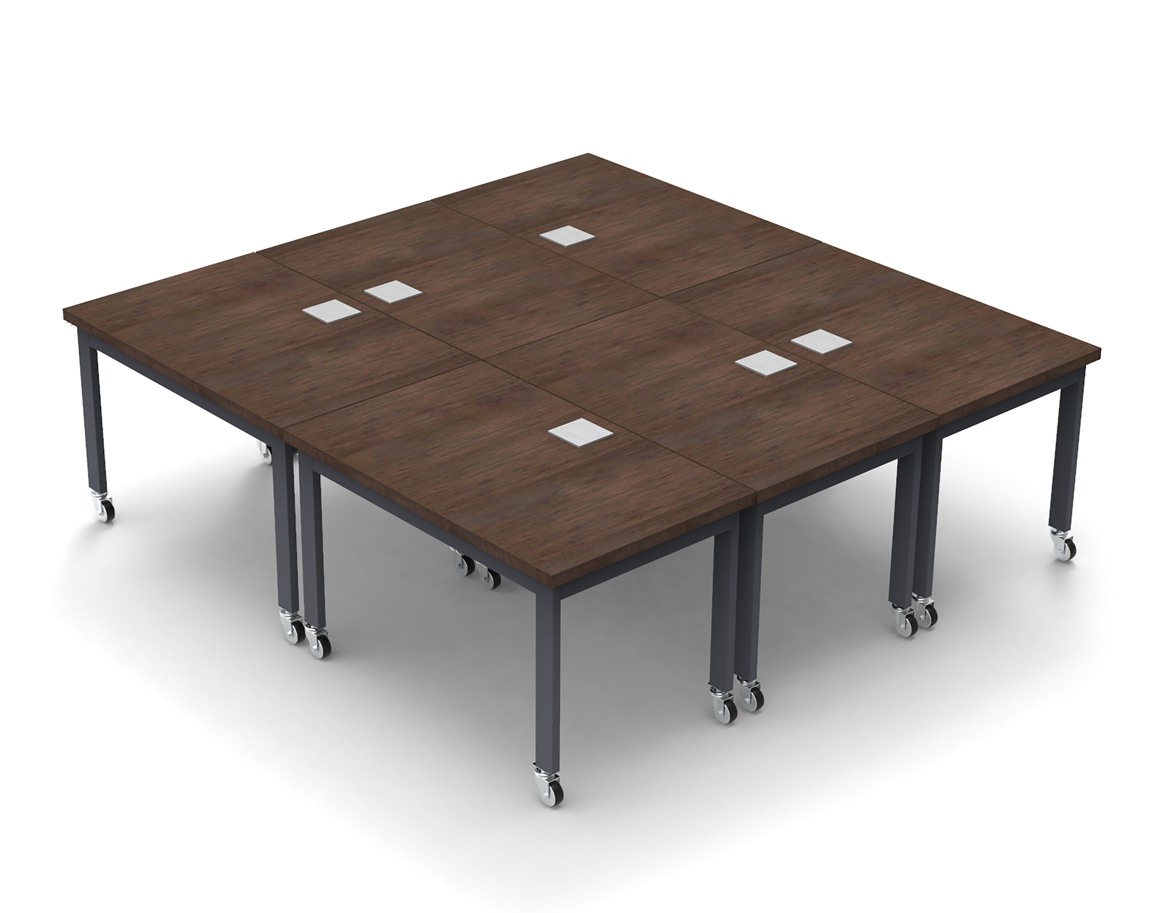 Symple Stuff Tod 10 Person Conference Meeting Table Complete 6 Tables ...