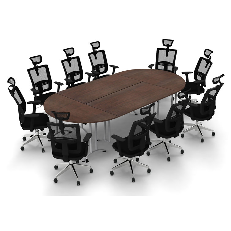 Symple Stuff Wilmar 10 Person Conference Meeting Tables with 10 Chairs ...