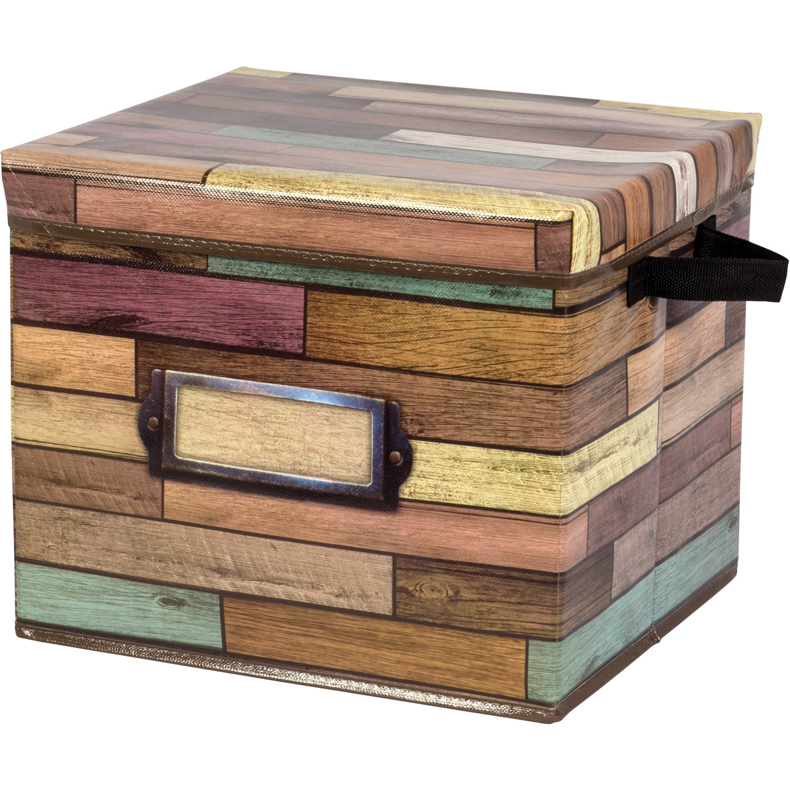 Gracie Oaks Reclaimed Wood Design Storage Cardboard/Paper Box Set | Wayfair