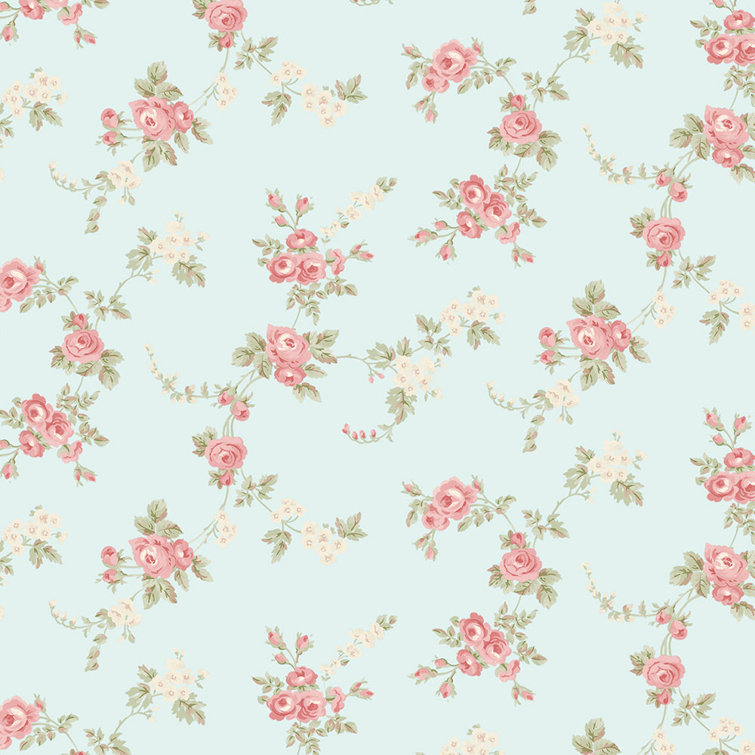 Ophelia & Co. Harlan 32.7' x 20.5" Rose Floral Trail Roll Wallpaper ...