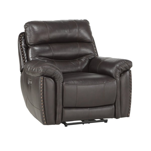 Red Barrel Studio® Magaro Leather Match Power Wall-Hugger Recliner ...