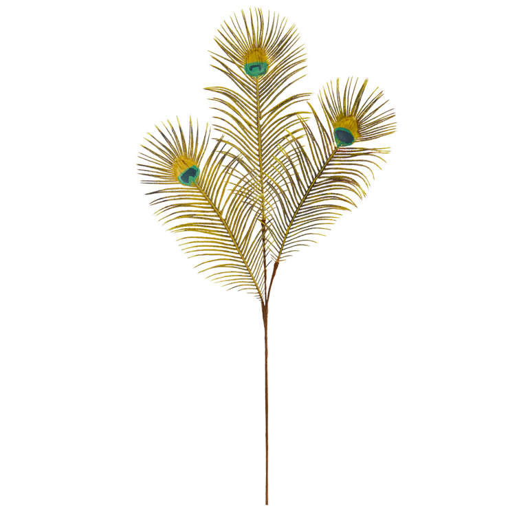 World Menagerie Artificial Peacock Feather Mixed Stem & Reviews | Wayfair